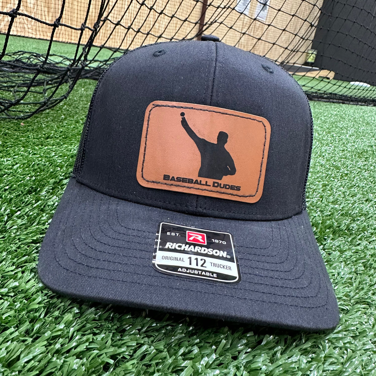 Laser Engraved Leatherette Patch Hat (Black) – Baseball Dudes